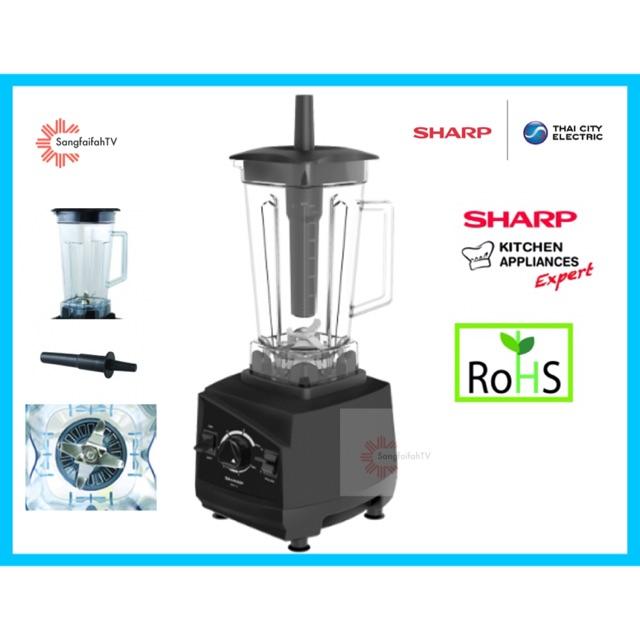 SHARP เครื่องปั่นพลังสูง รุ่น EMC - 15 1200w ปั่นสมูทตี้ ปั่นละเอียด สีดำ | Makro PRO
