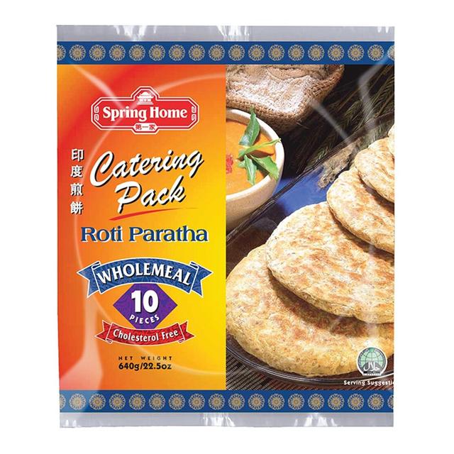 SPRING HOME Frozen Roti Paratha Wholemeal 640 g x 10 | Makro PRO