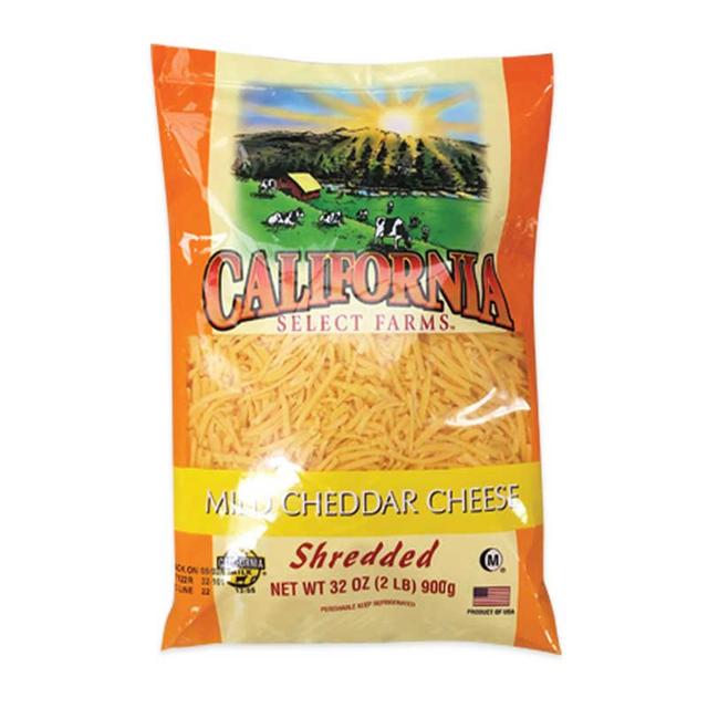 CALIFORNIA SELECT FARMS Shredded Cheddar Cheese 900 g | Makro PRO