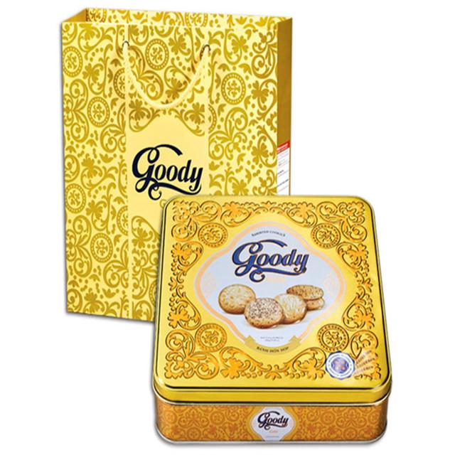 BIBICA Goody Gold Square Tin Cookies 450 g | Makro PRO