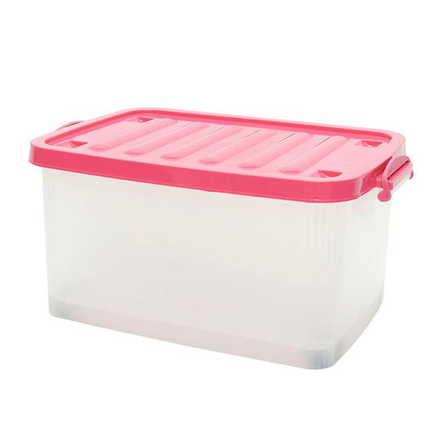 Plastic Storage Container Box with Wheels model 2000 Clear 42 l | Makro PRO