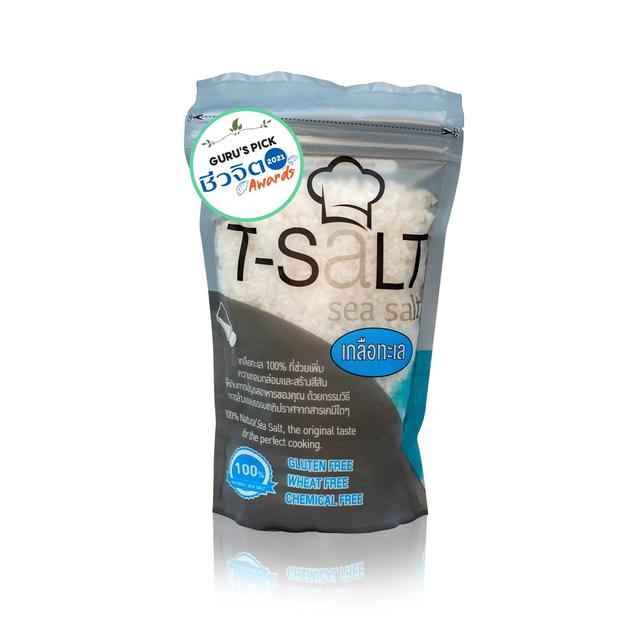 เกลือทะเล T-Salt (100% Natural Fleur de sel ) ไม่เติมสารไอโอดีน ปราศจาก ...