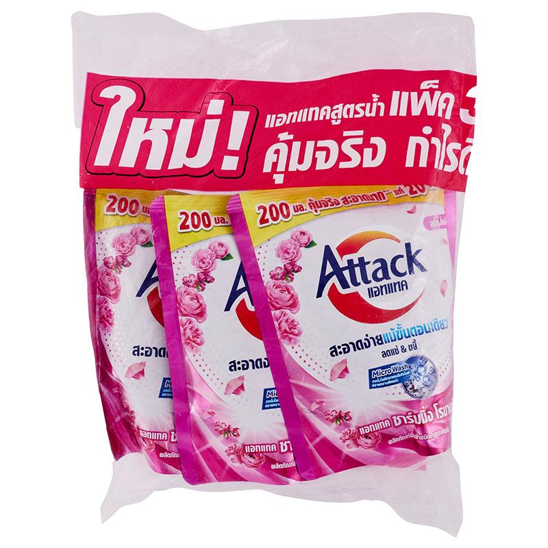 ATTACK Liquid Detergent Charming Romance 140 ml x 3 | Makro PRO