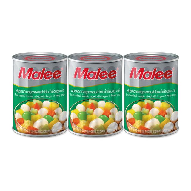 MALEE Fruit Cocktail with Longan in Syrup 20 oz x 3 | Makro PRO