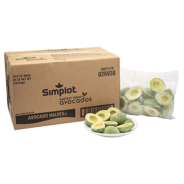 SIMPLOT อะโวคาโด ฮาล์ฟ (อะโวคาโดหั่นครึ่งแช่แข็ง) PE FZ AVOCADO HALVES ...
