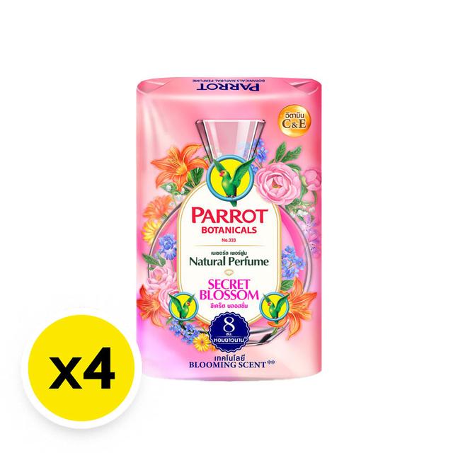 PARROT Bar Soap Natural Perfume Secret Blossom 70 g x 4 | Makro PRO